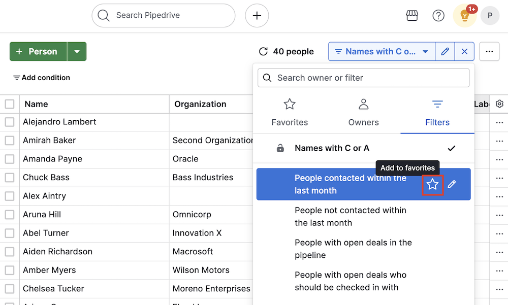 Advanced filtering - Knowledge Base | Pipedrive